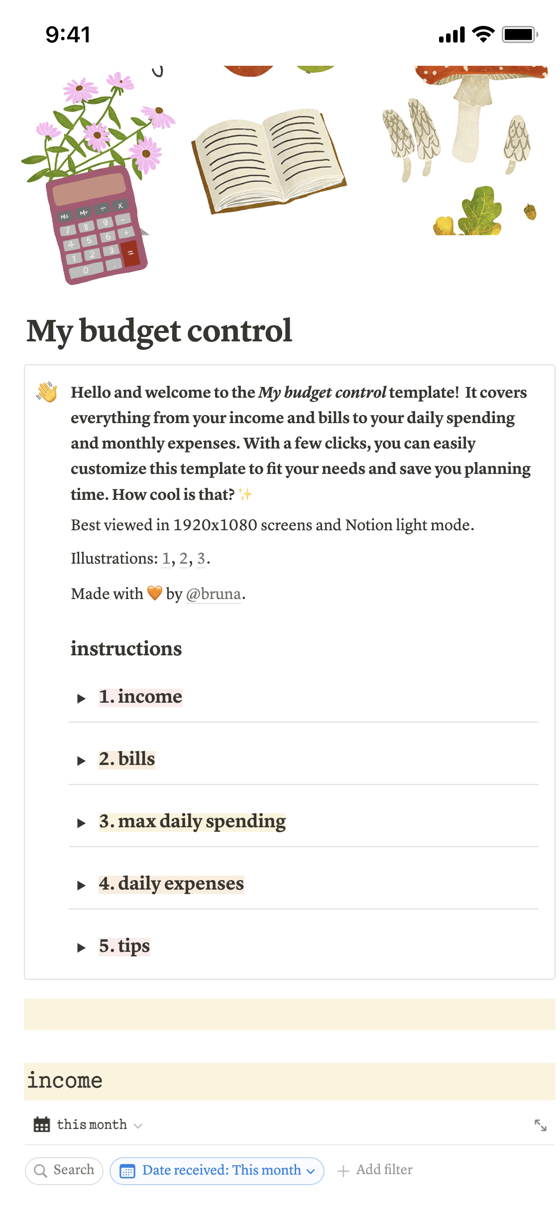 notion-vorlagengalerie-budget-control