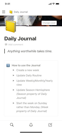 Notion Template Gallery Daily Journal