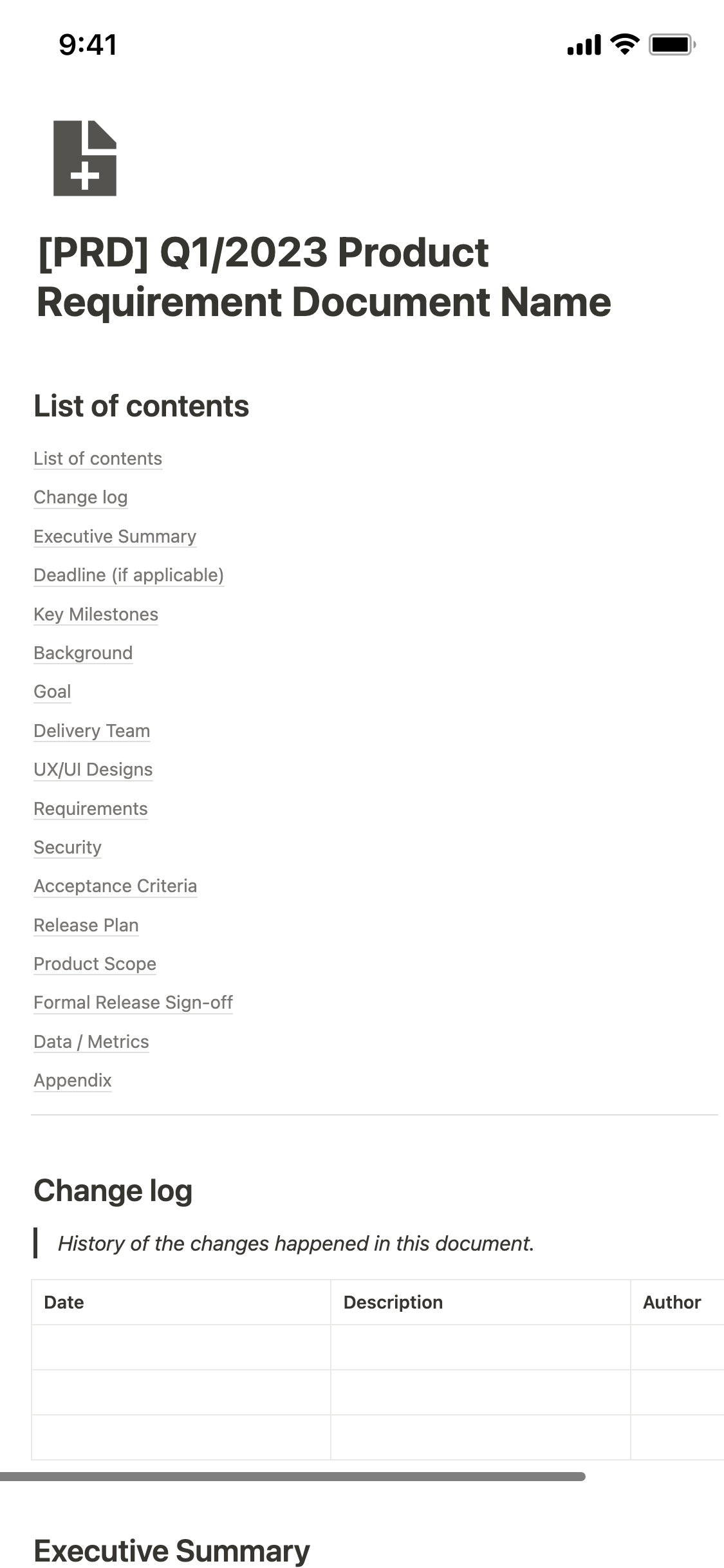 Notion Galeria de modelos – Product Requirement Document (PRD) for ...