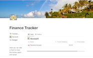 Notion Template Gallery Finance Tracker