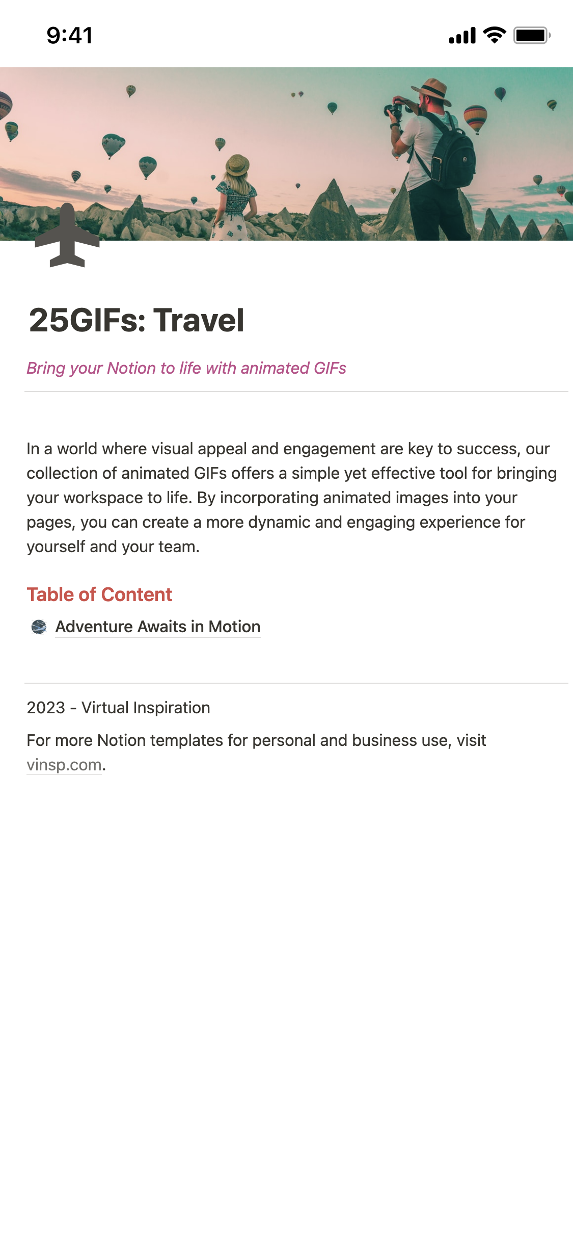 Notion Galeria de modelos – Animated GIFs for Notion