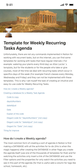 Notion Template Gallery Weekly Recurring Tasks Agenda