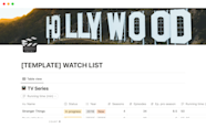 Watch List Notion Template