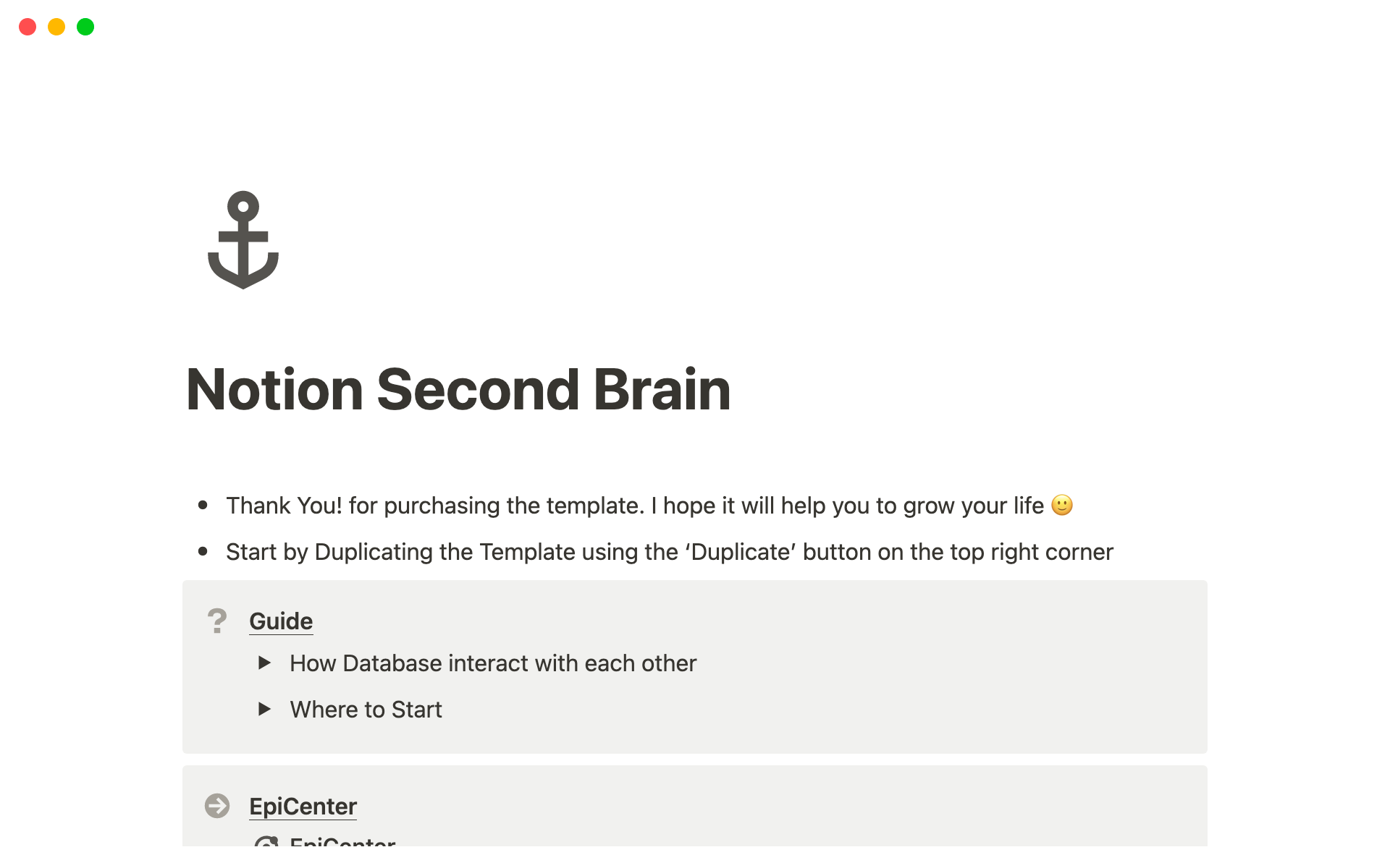 Notion Second Brain | Notion Template Notion Second Brain | Notion Template