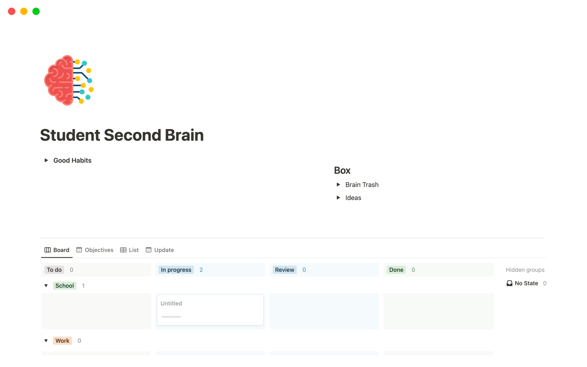 Student Second Brain | Notion Template