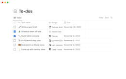 To do List Notion Template