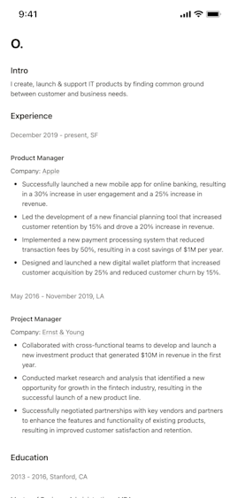 Notion Template Gallery Notion CV Template