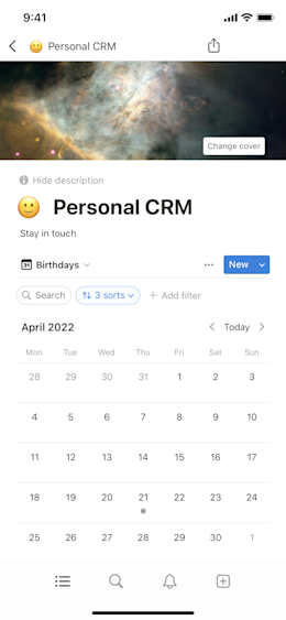 Notion Template Gallery Personal CRM
