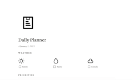 Daily Planner Notion Template