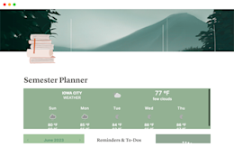 Semester Planner Notion Template