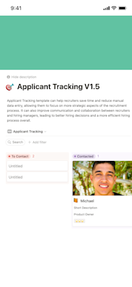 Notion Template Gallery Applicant Tracking