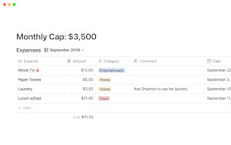Notion Template Gallery Budget Planning