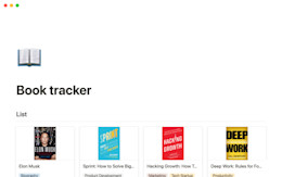 Notion Template Book Tracker