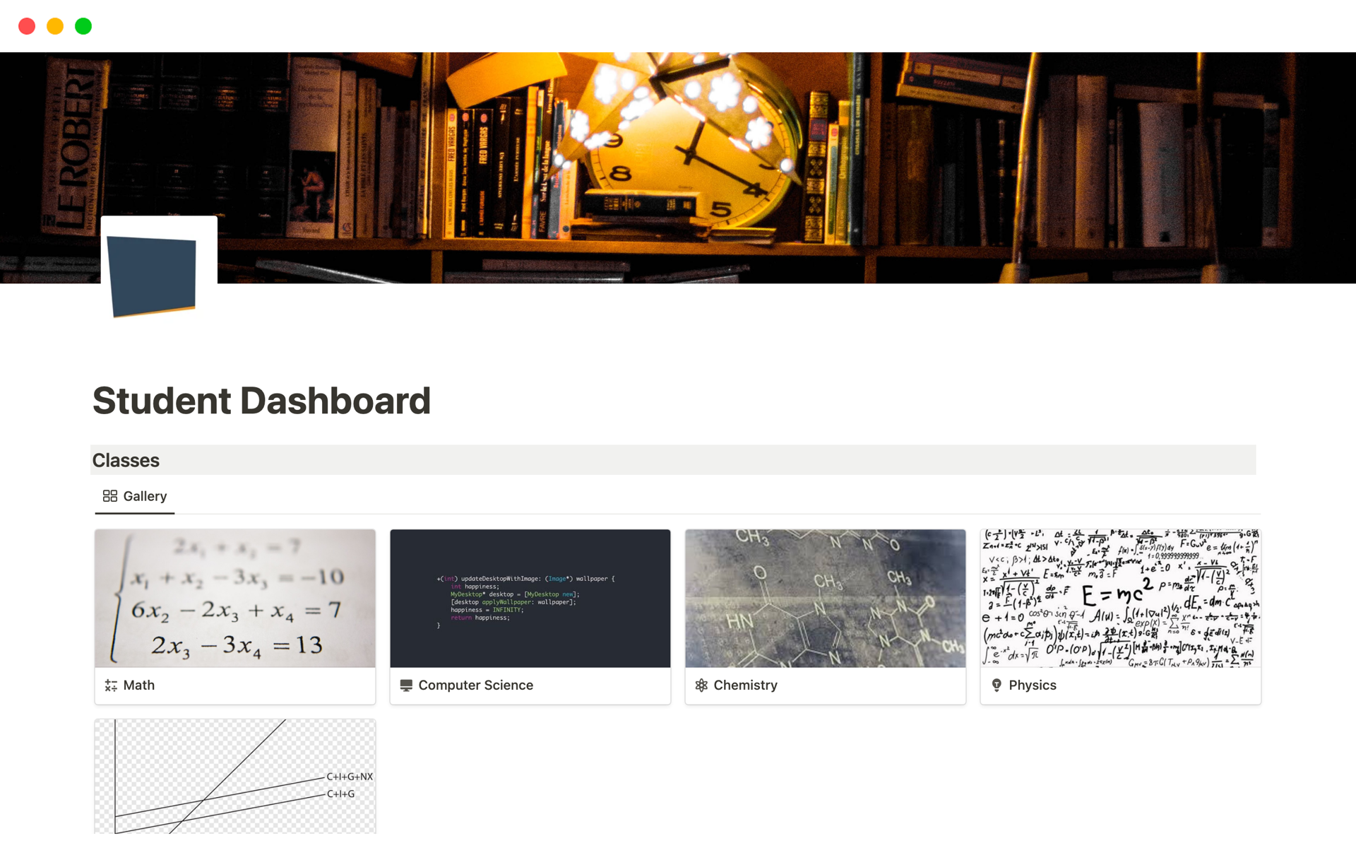 Student Dashboard | Notion Template