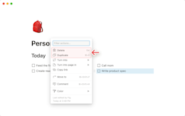 Duplicate Delete Restore Content Notion Help Center