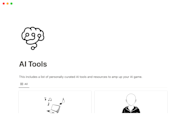 AI Tools Database 800 Tools Notion Template