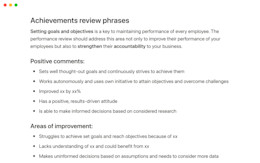 Notion Template Gallery Performance Review