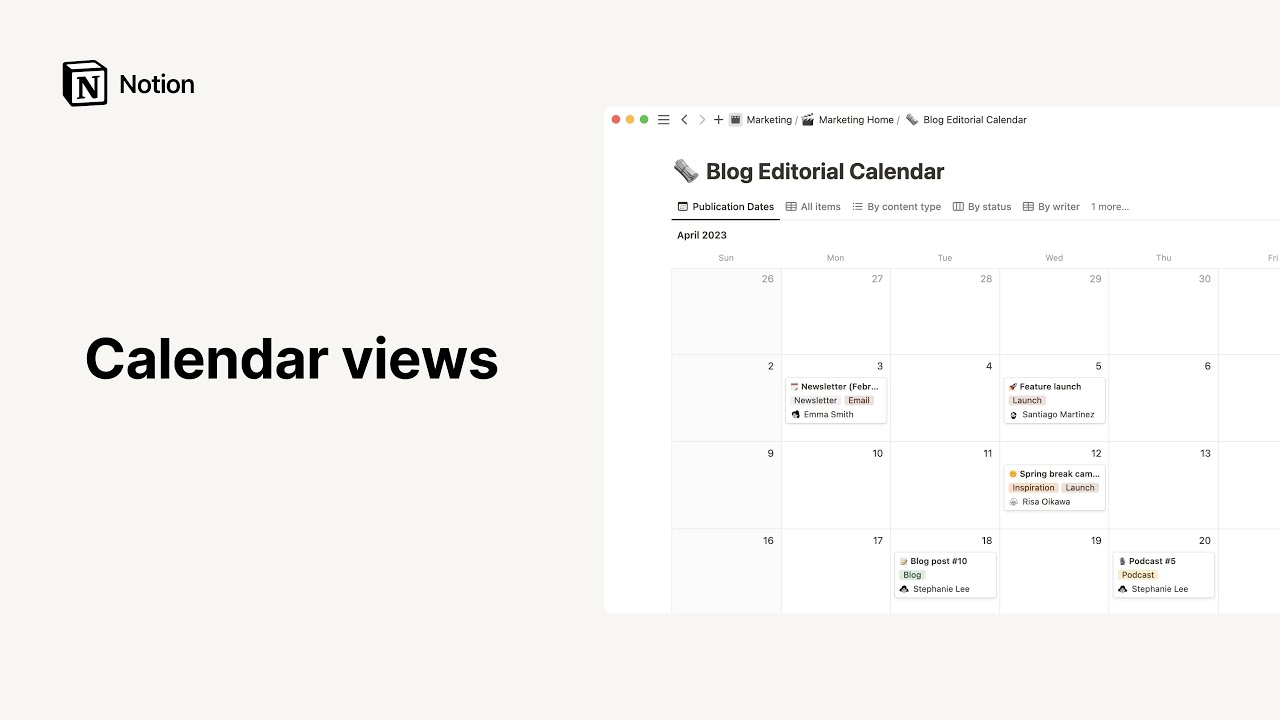 Calendar View Notion Help Center