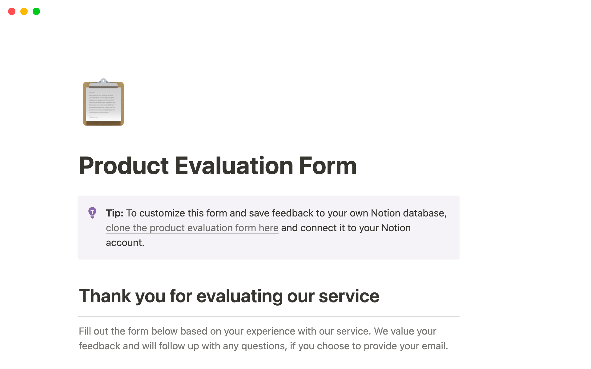 Customer Feedback Survey Template by Waqar Younas | Notion Marketplace