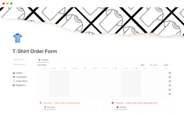 T Shirt Order Form Notion Template