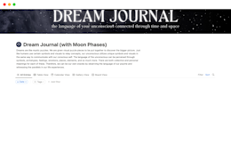 Dream Journal Notion Template