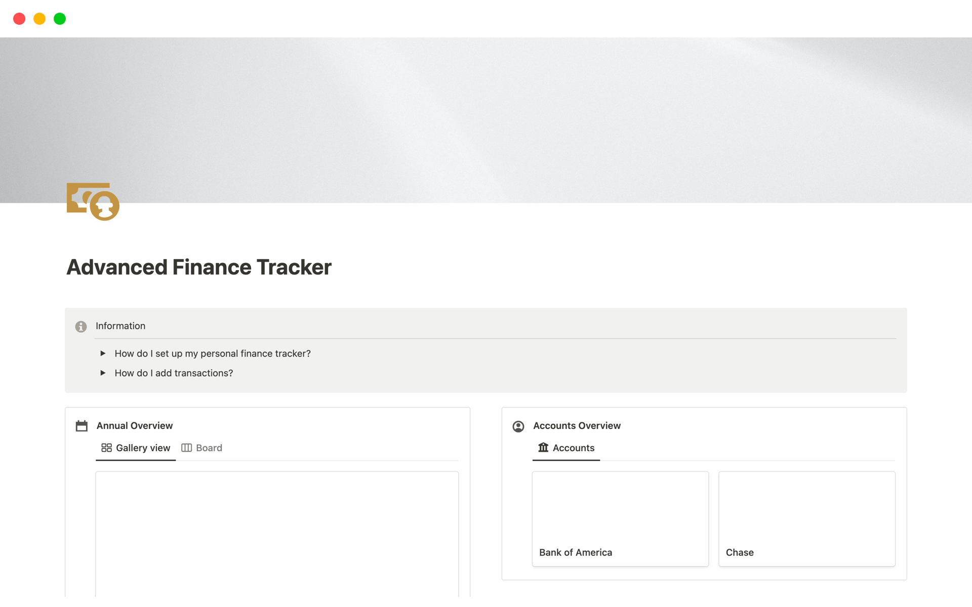 Advanced Finance Tracker | Notion Template Advanced Finance Tracker | Notion Template