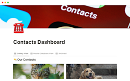 Contacts Database Notion Template