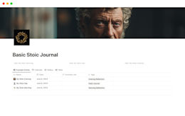 Basic Stoic Journal Notion Vorlage