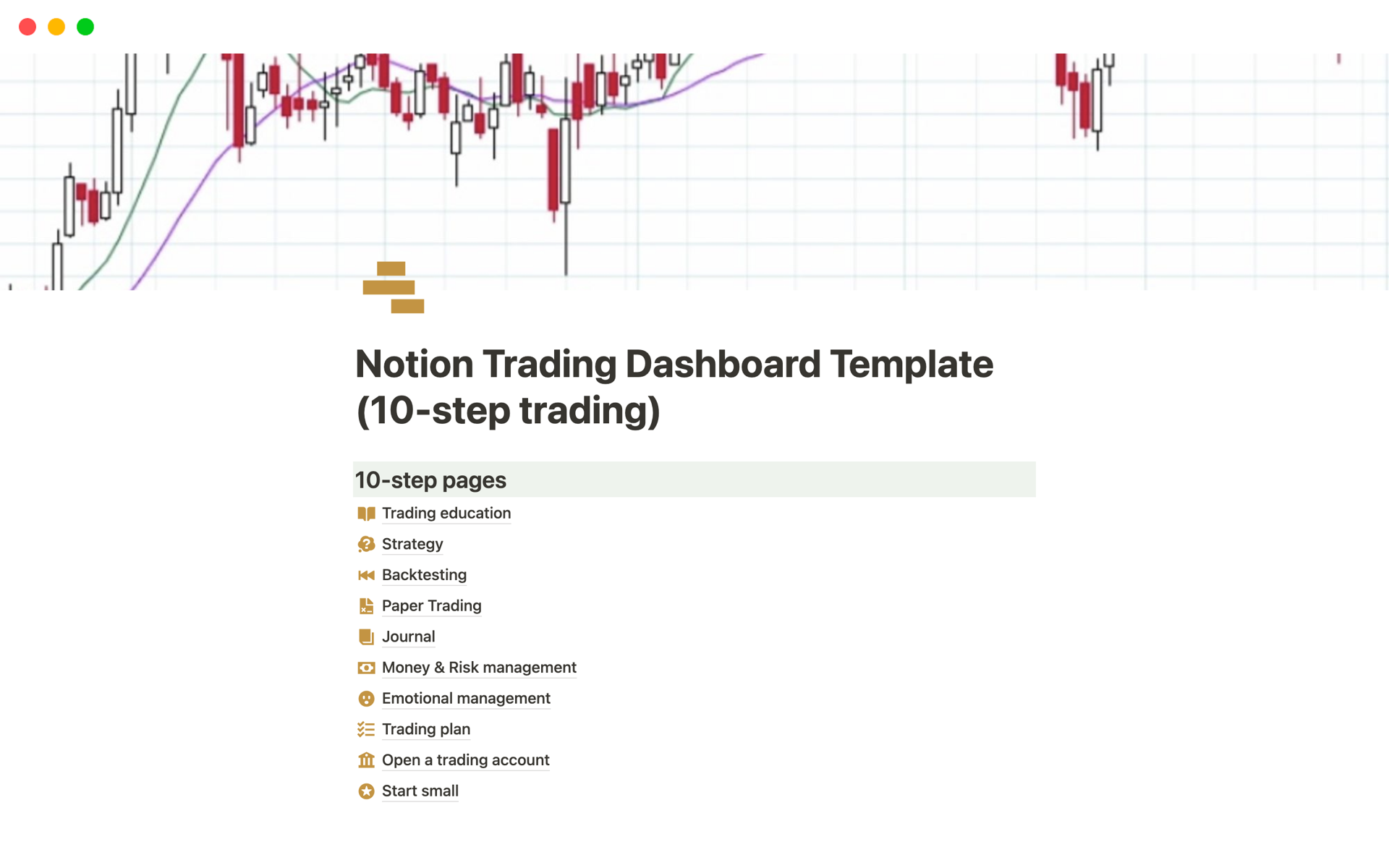 Trading journal | Notion Template