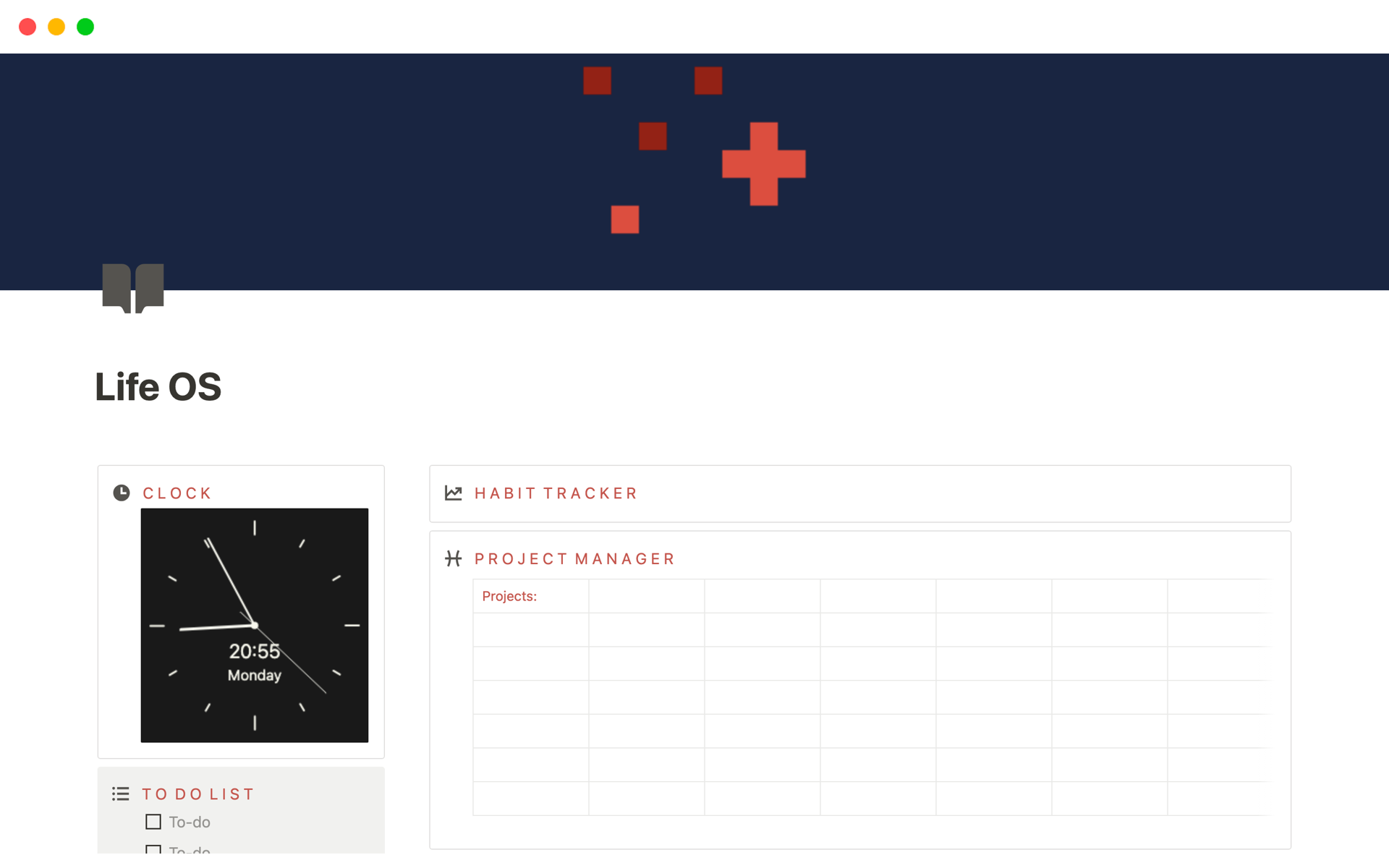 Life Os Notion Template