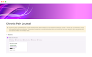 Chronic Pain Journal Notion Template Chronic Pain Journal Notion Template