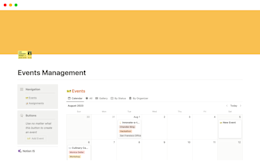 Events Management Notion Template