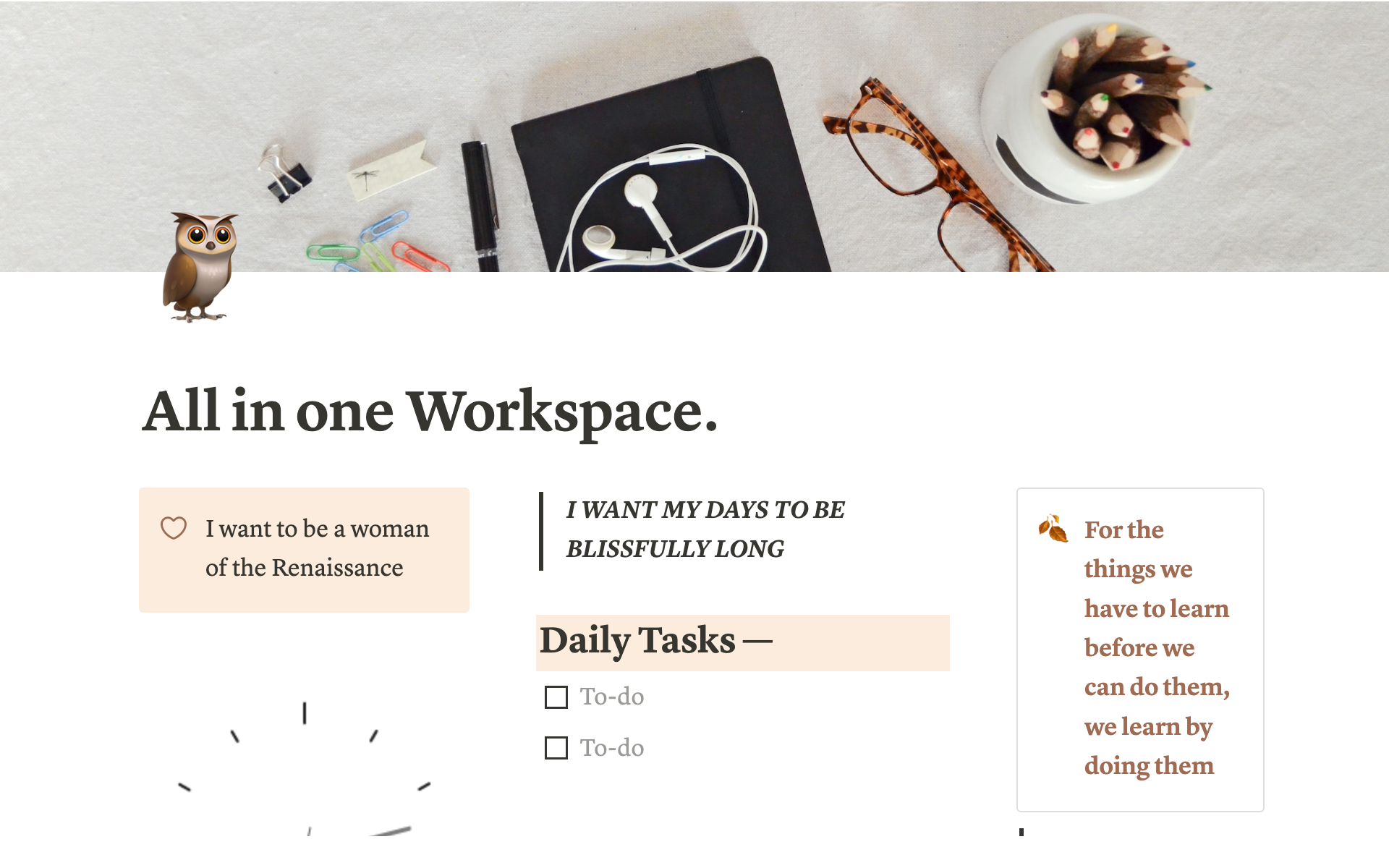 All In One Workspace | Notion Template All In One Workspace | Notion Template