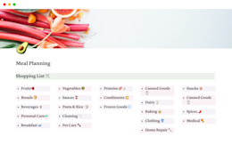 Meal Planning Notion Template Meal Planning Notion Template