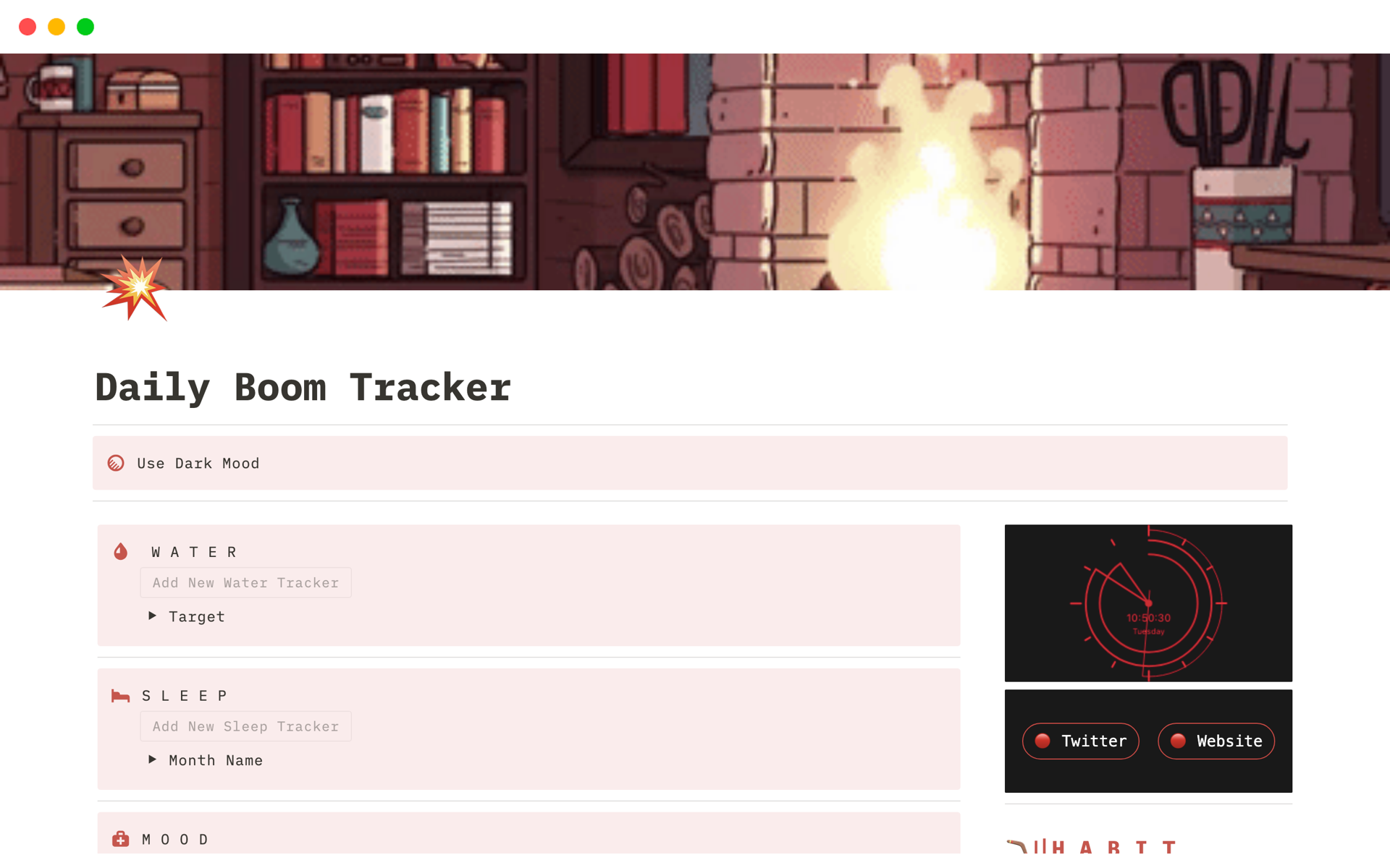 Daily Boom Tracker | Notion Template