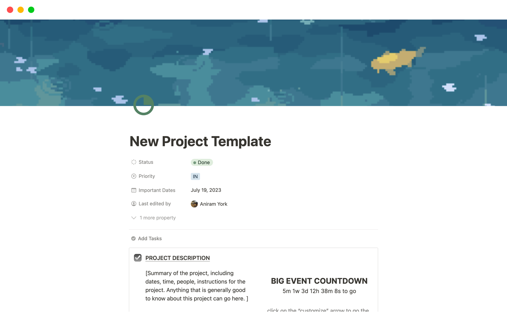New Project Template Notion Template 4500