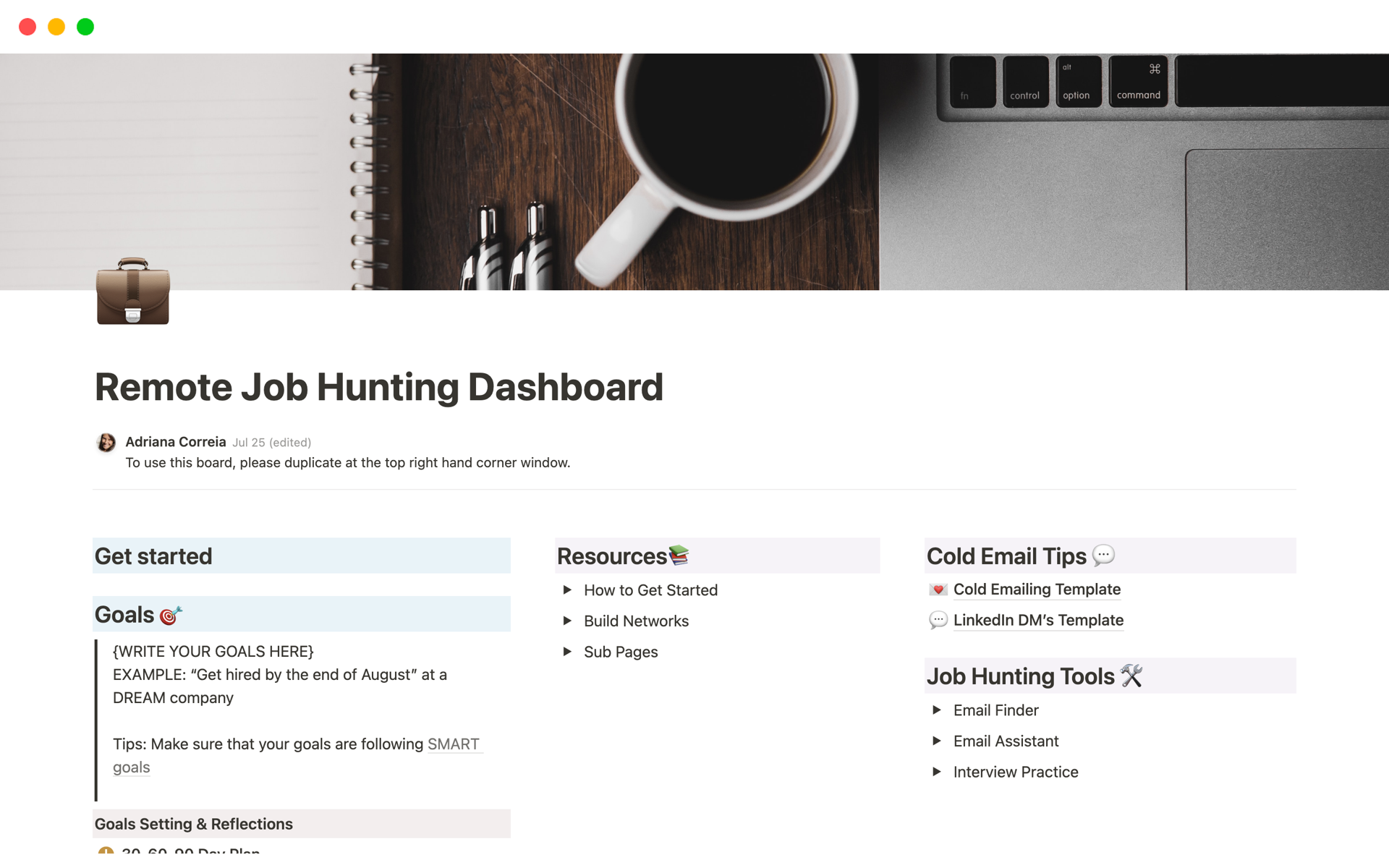 Remote Job Hunting Dashboard | Notion Template Remote Job Hunting Dashboard | Notion Template