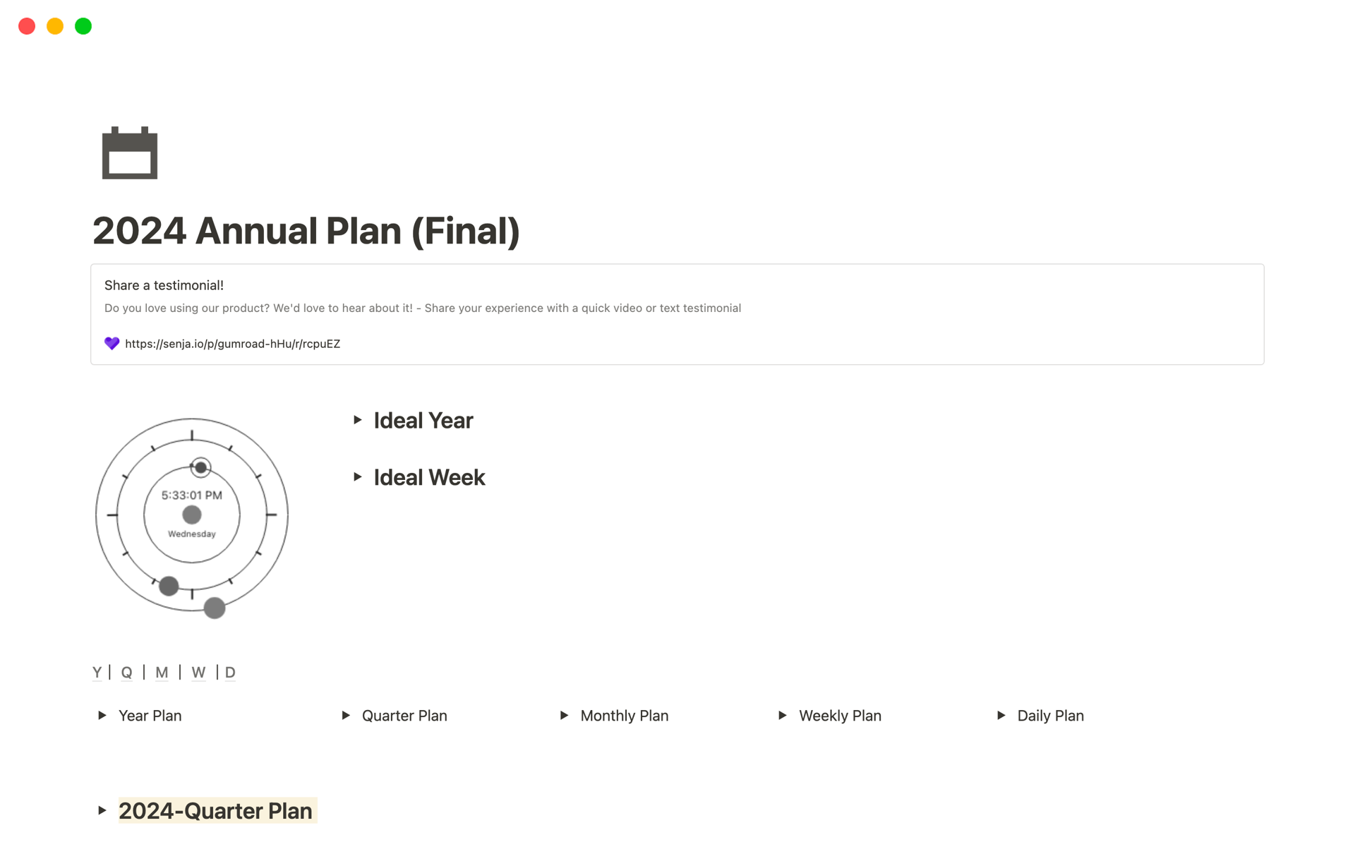 2024 Annual Plan | Notion Template