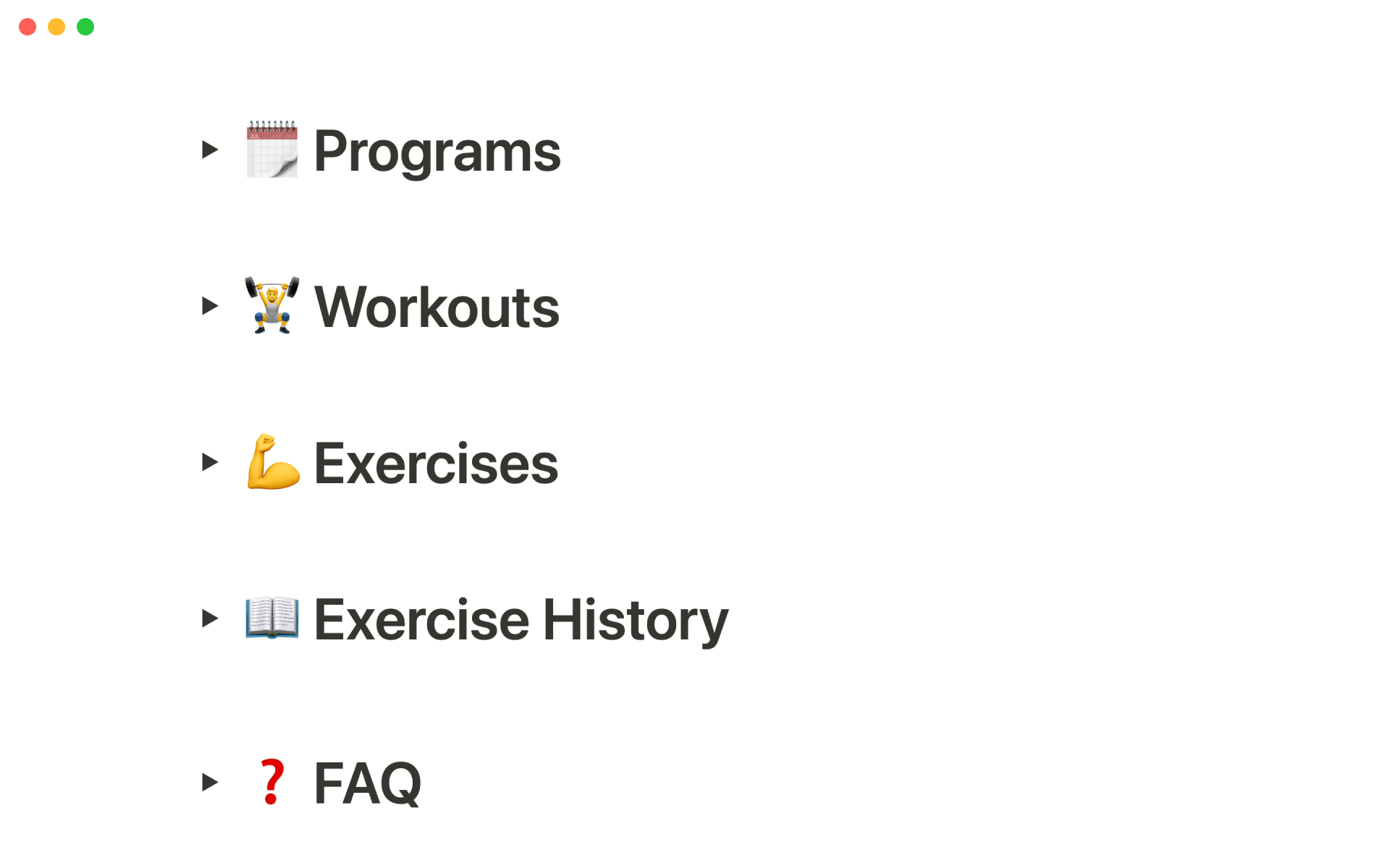 Fitness planner | Notion Template