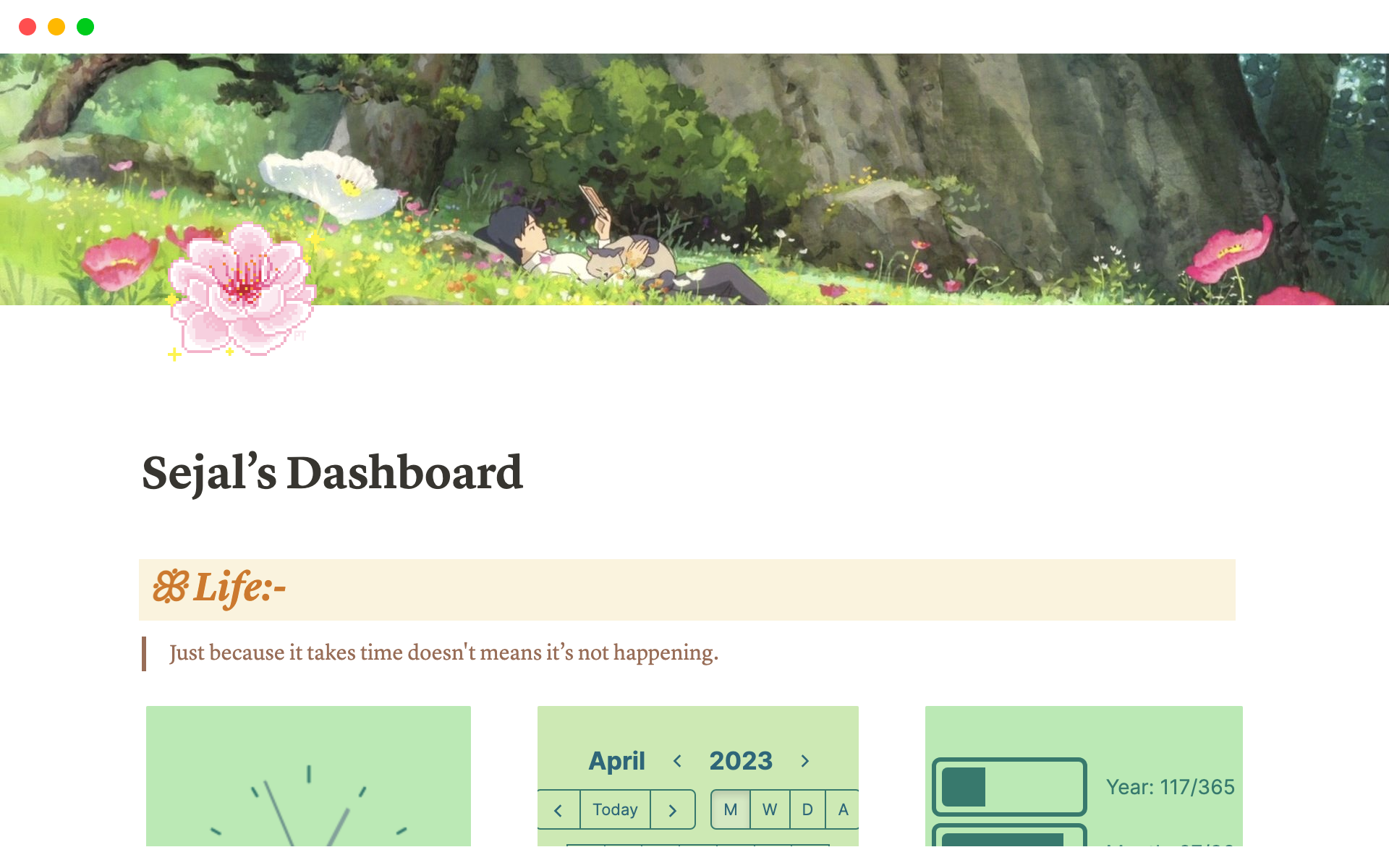 Personal Dashboard | Notion Template