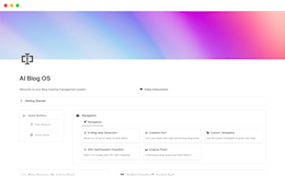 AI Blog OS Notion Template