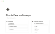 Simple Finance Tracker Template Notion Marketplace