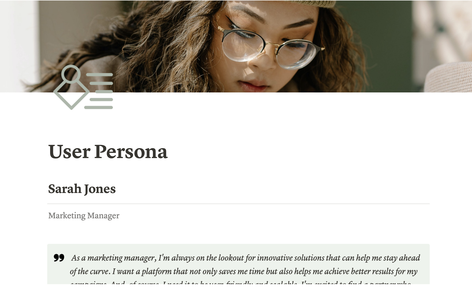 User Persona | Notion Template