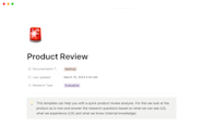 Best Product Reviews Templates From Notion