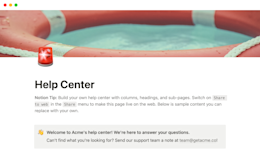 Help Center Notion Template