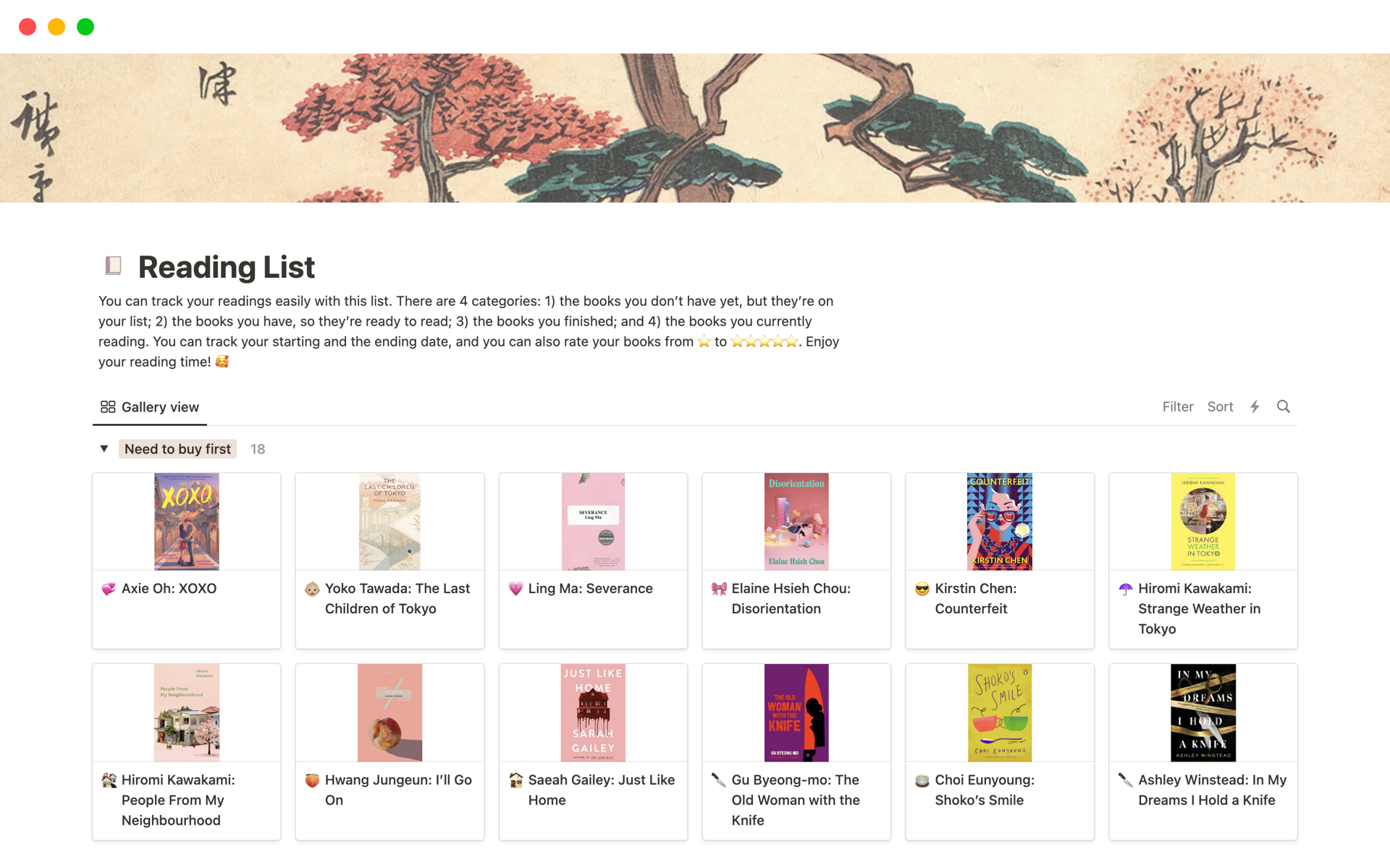 Reading List | Notion Template