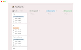 Flashcards Notion Template