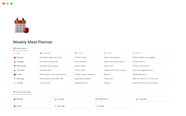 Notion Meal Planner Notion Template Notion Meal Planner Notion Template