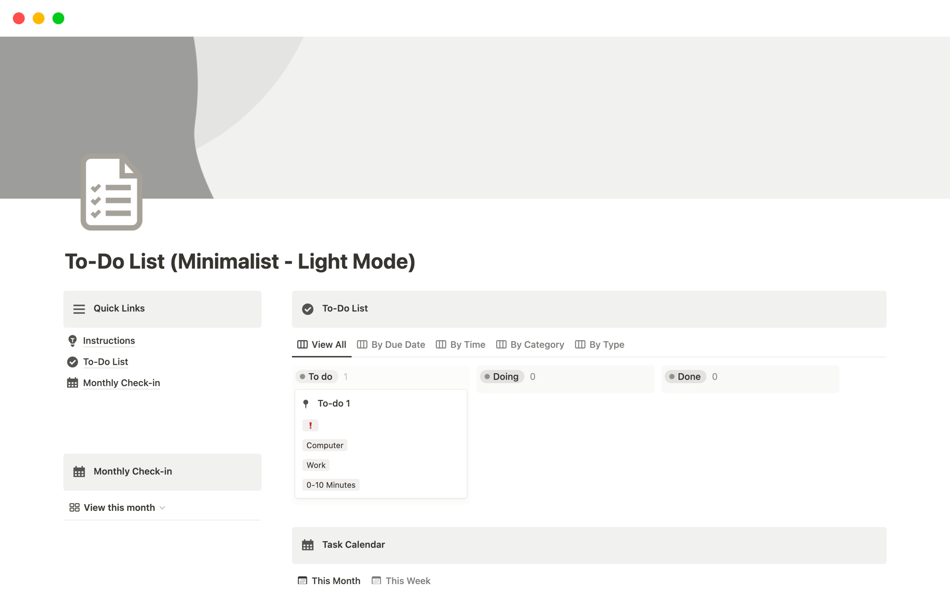 To-Do List Bundle | Notion-mal