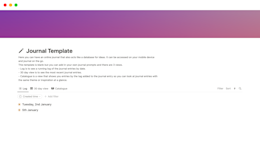 Journal Notion Template